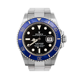 Rolex Submariner Black Dial Blue Bezel Watch 41mm | Gavelli Jewelers ...