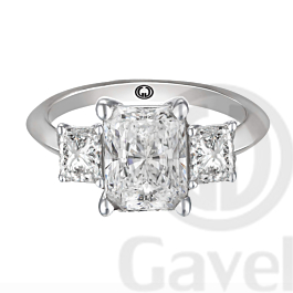 2.00ct G color Si2 Radiant Diamond Engagement Ring 18k White Gold ...